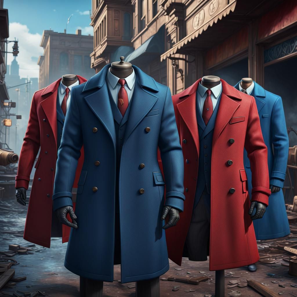mafia red team and blue Team coat poster - AI Generated Artwork ...