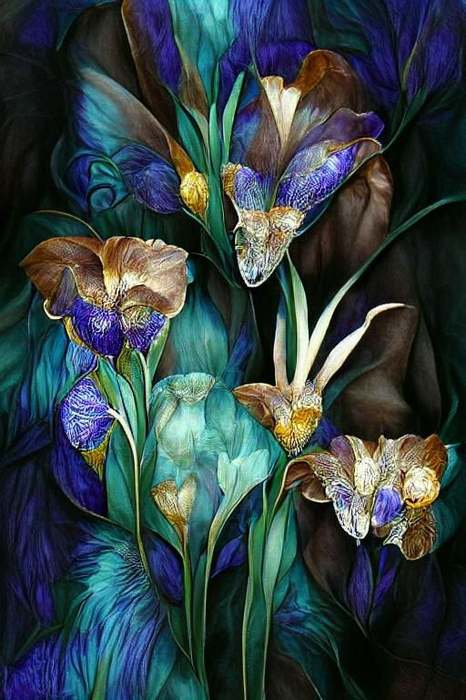 Pressed Flowers W05B - AI Generated Artwork - NightCafe Creator