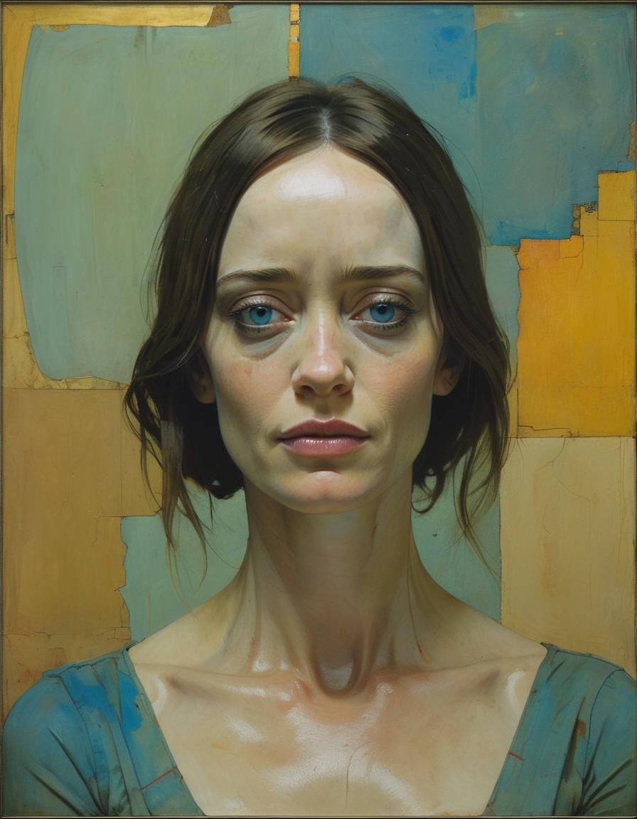 Emily - Portrait of Emily in a Psychedelic Style