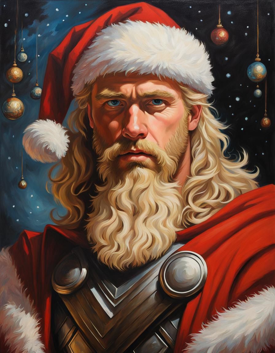 Thor as Santa Claus 1 - AI Generated Artwork - NightCafe Creator