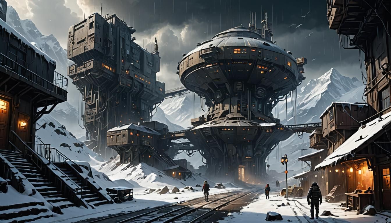 Future Frontier Outpost - AI Generated Artwork - NightCafe Creator