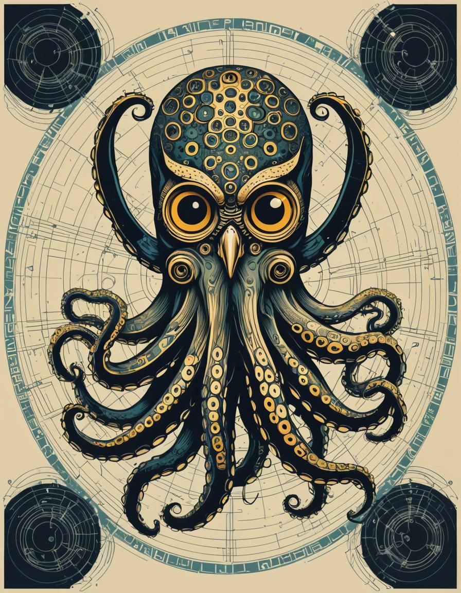 Octopus Owl - AI Generated Artwork - NightCafe Creator