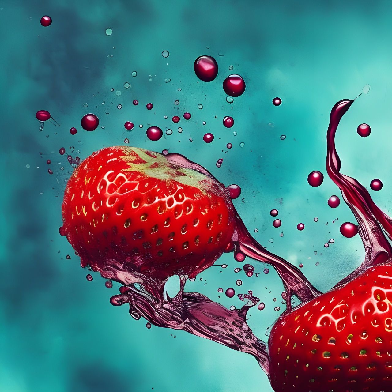 Strawberry Juice 🍓 - AI Generated Artwork - NightCafe Creator