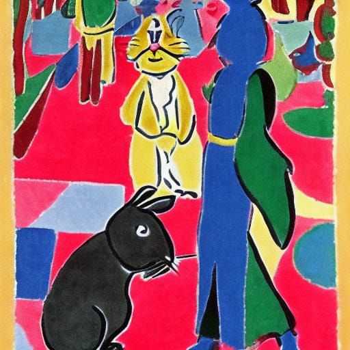 Proud Rabbit Struts Down Red Carpet - AI Art