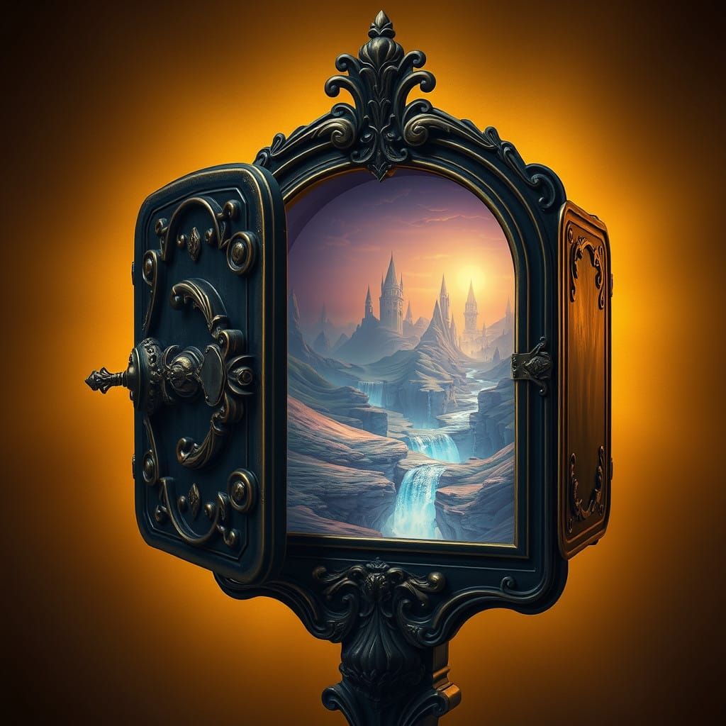 mailbox with a secret illuminated passage inside