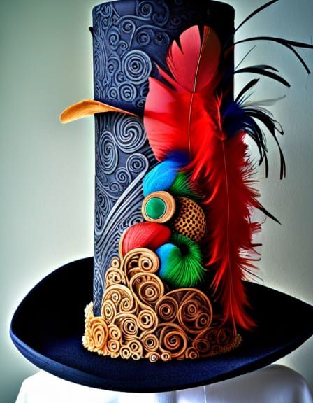 Quilled hat - AI Generated Artwork - NightCafe Creator