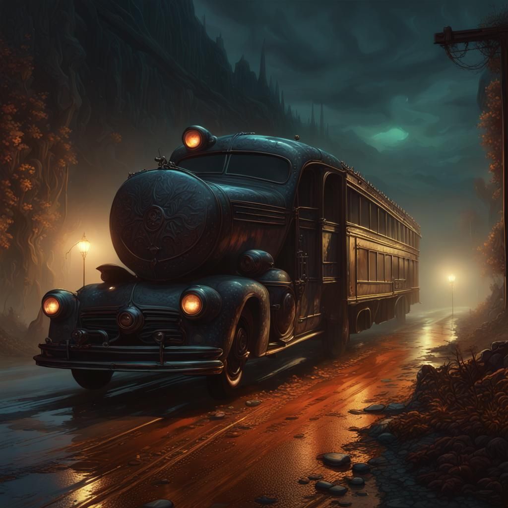 Ghost Highway - AI Generated Artwork - NightCafe Creator