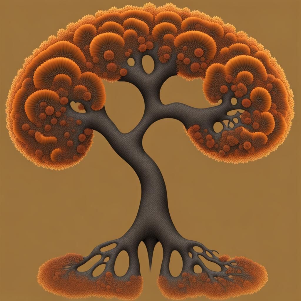 Mandelbrot Trees, Fractals in Fall, fibonacci in Autumn, wave function root system, Hyperbolic ...