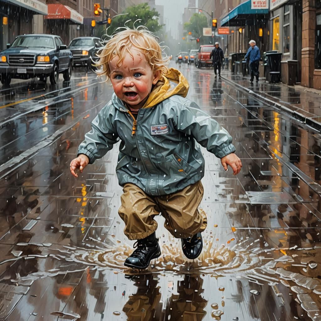 Rainy Runaway - AI Generated Artwork - NightCafe Creator