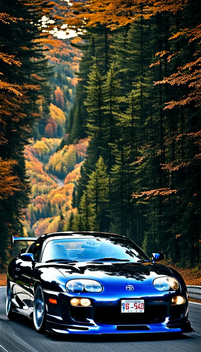 Way to infinity in a Toyota Supra Mk4 - AI Generated Artwork ...