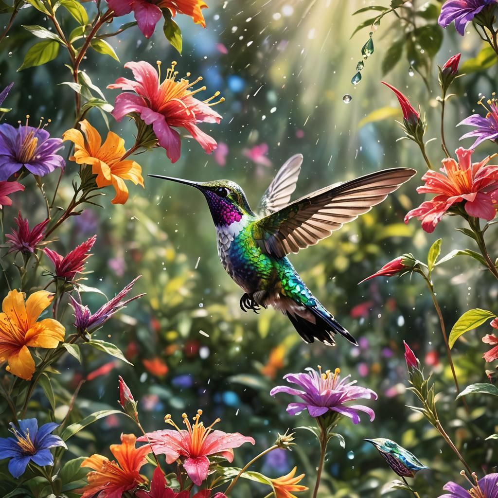Dazzling Hummingbird - AI Generated Artwork - NightCafe Creator