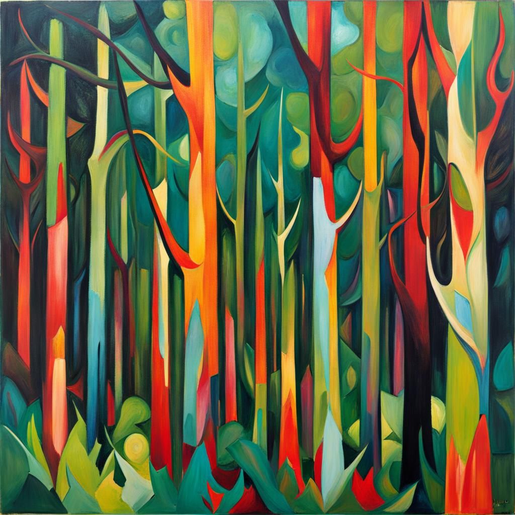 Eldritch forest, abstract expressionism, Alice Rahon - AI Generated ...