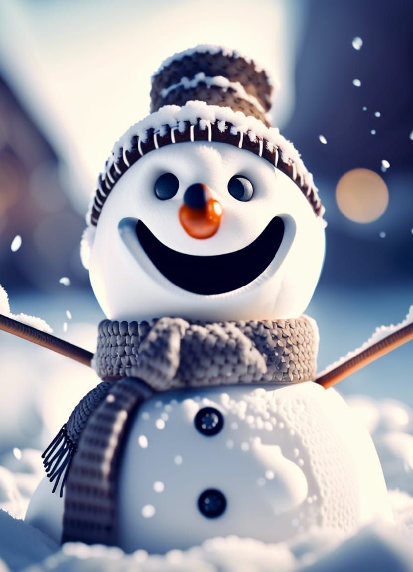 Snowman :D - AI Generated Artwork - NightCafe Creator