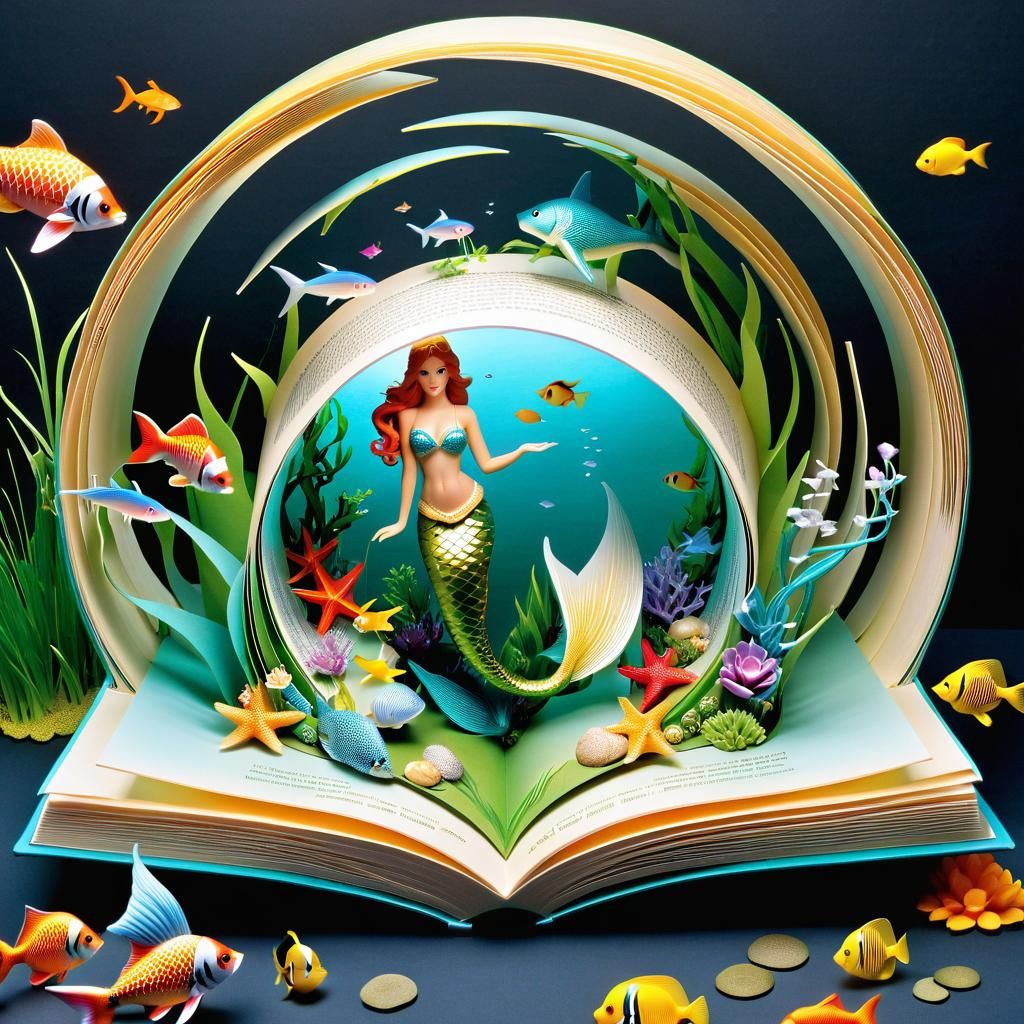 Pop-Up Book about World of Mermaids - AI Generated Artwork - NightCafe ...