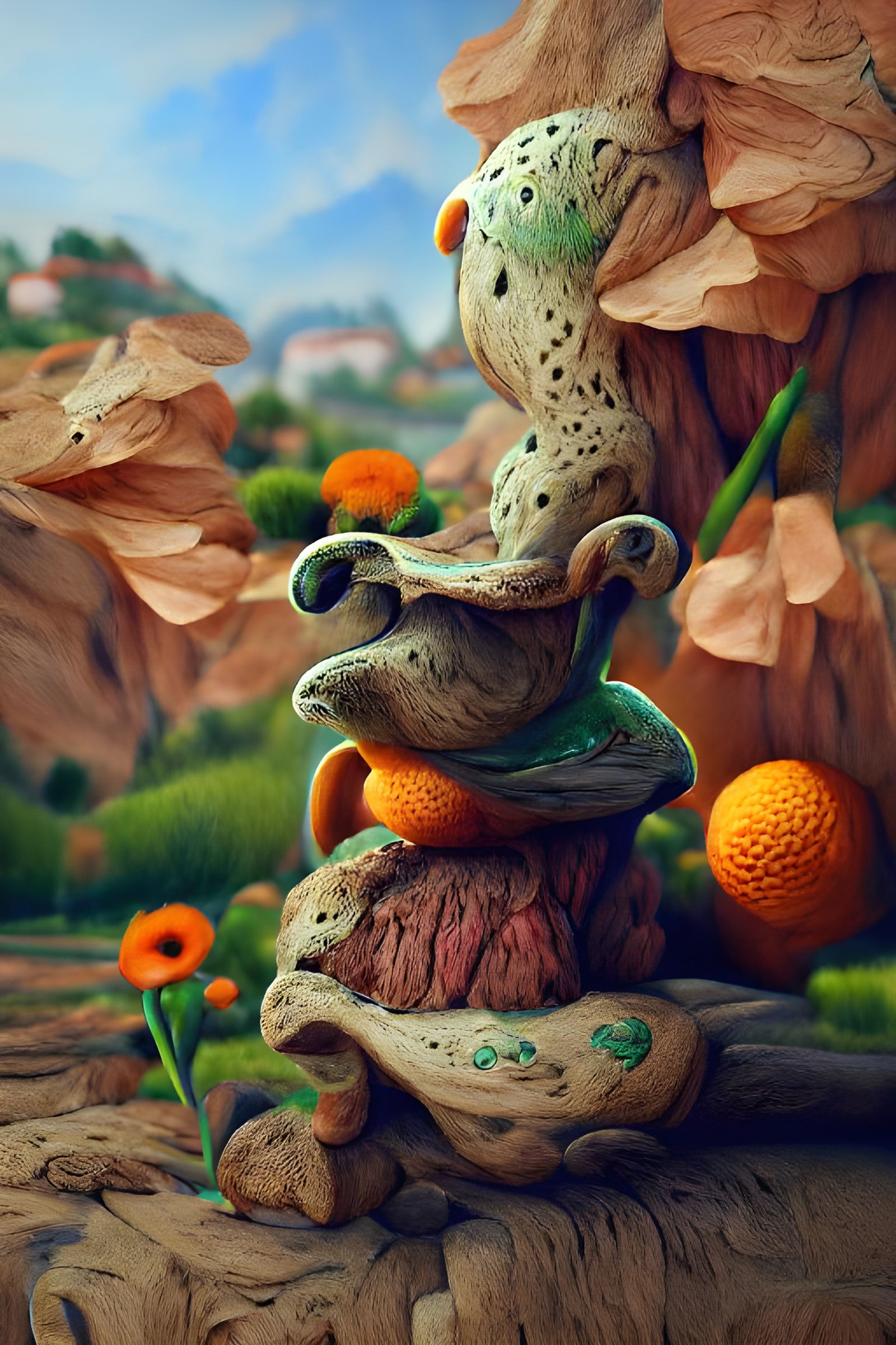 Cryptid Planet XX - Cute mycelium slug creature - AI Generated Artwork ...