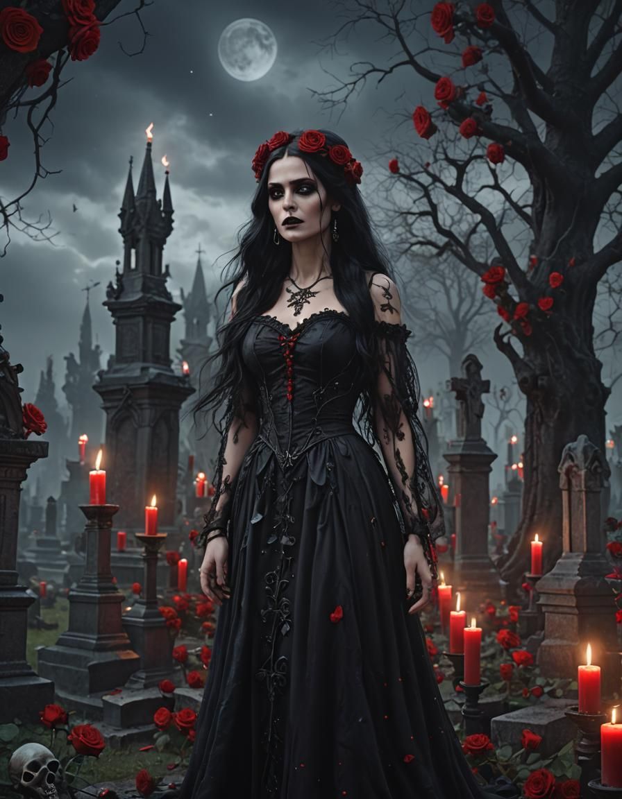 Undead Goth Girl #2 - AI Generated Artwork - NightCafe Creator