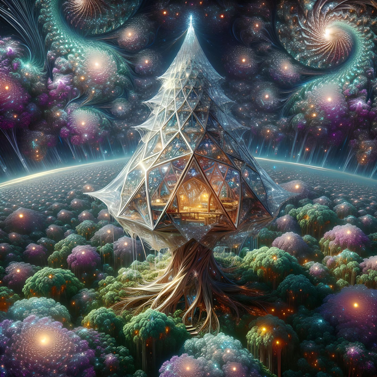 Galactic Home Tree - AI Generated Artwork - NightCafe Creator