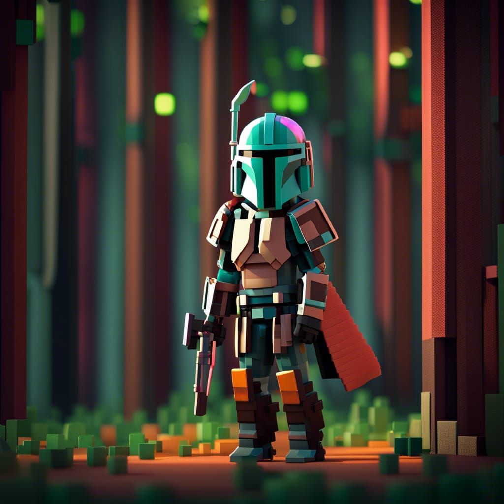 Minecraft Mandalorian - AI Generated Artwork - NightCafe Creator