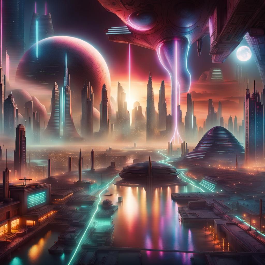 synth city - AI Generated Artwork - NightCafe Creator