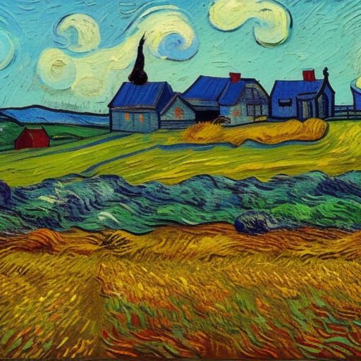 Wind, field of rye, Van Gogh style - AI Generated Artwork - NightCafe ...