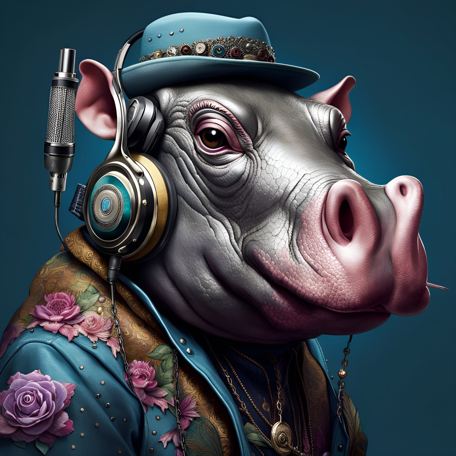 HIP-HOP HIPPO - AI Generated Artwork - NightCafe Creator