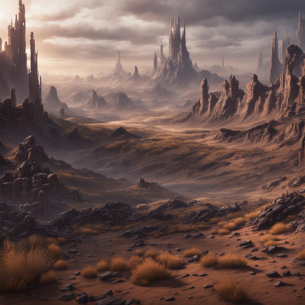 Desolate wasteland - AI Generated Artwork - NightCafe Creator