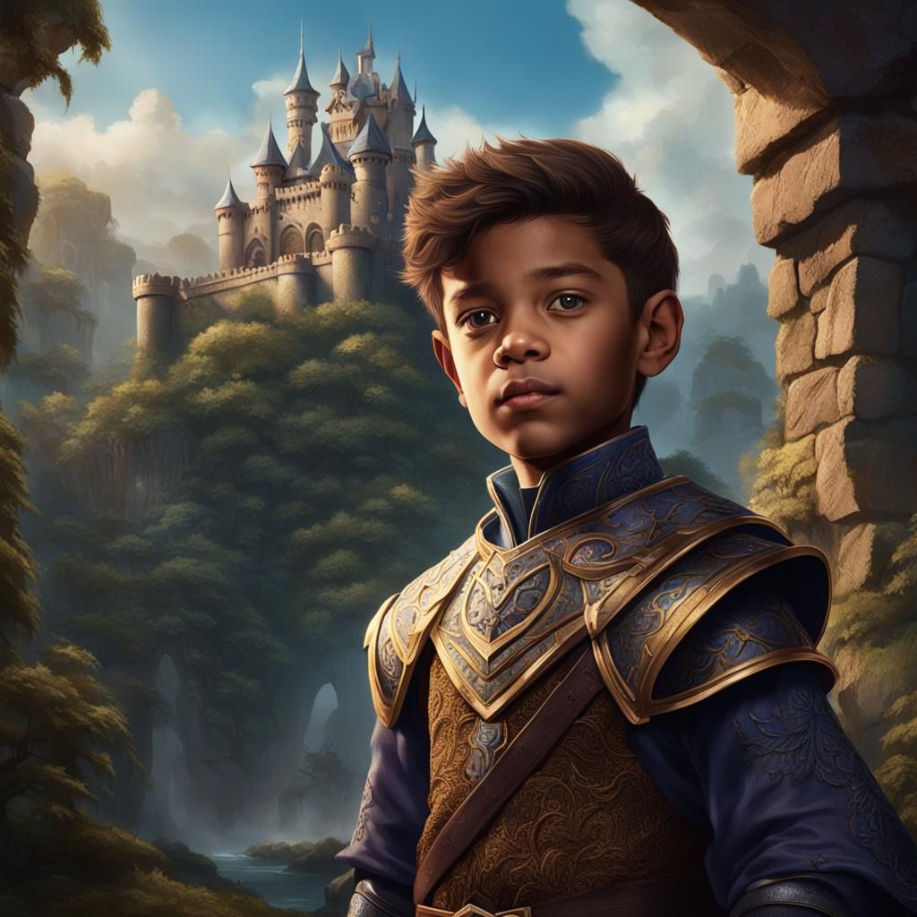 Portrait of an 8-year-old prince for a D&D campaign. - AI Generated ...