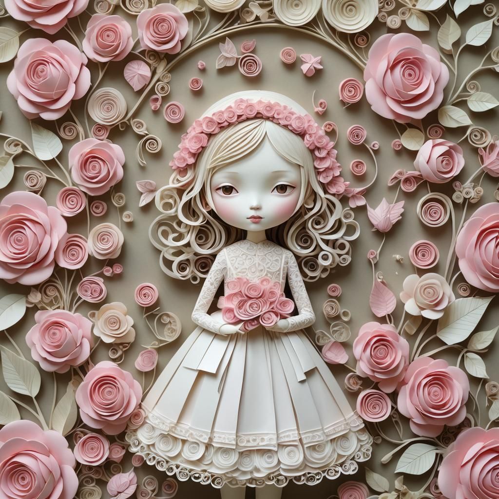 Enchanted Paper Tapestry in Mythical Style - AI Art