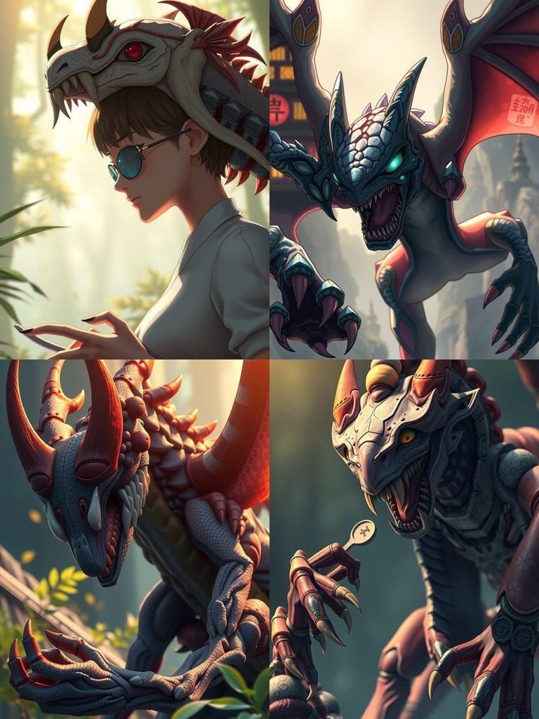 Humanoid female anthropomorphic deathclaw asking for a stimpack