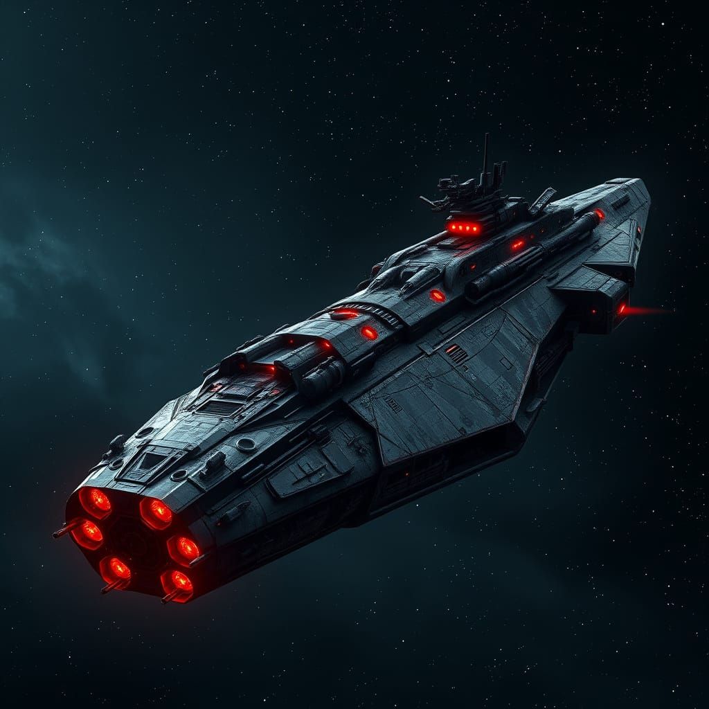 Ancient Sith Battleship Drifts Through Space in a ... - AI Art