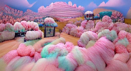 Cotton Candy Land - AI Generated Artwork - NightCafe Creator
