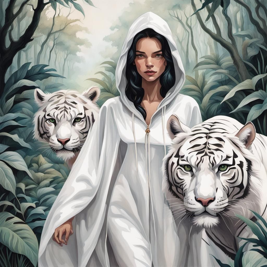 White tiger - AI Generated Artwork - NightCafe Creator