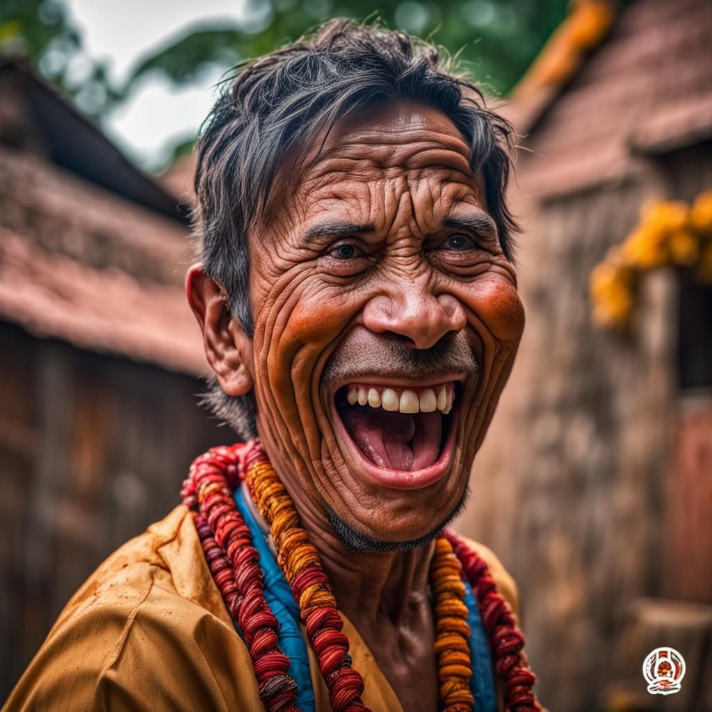 the pure delight and happiness that comes with laughter, showcasing a ...