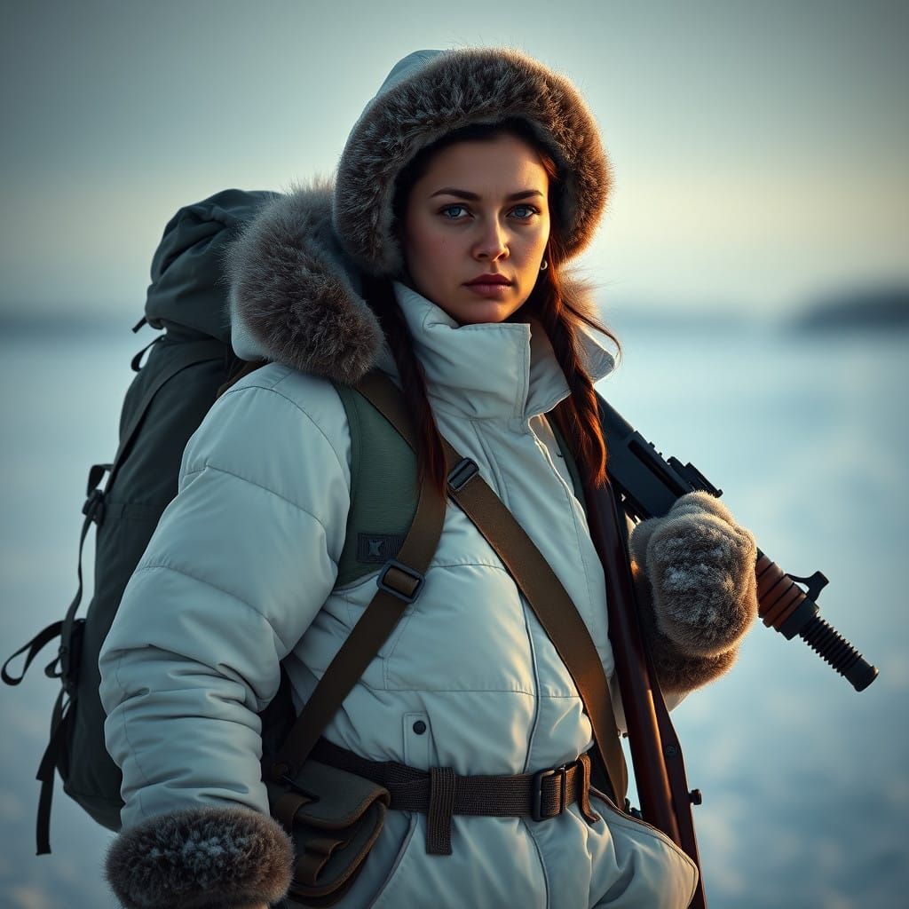 Hyperrealistic Inuit Woman Embarks on Epic Arctic ... - AI Art