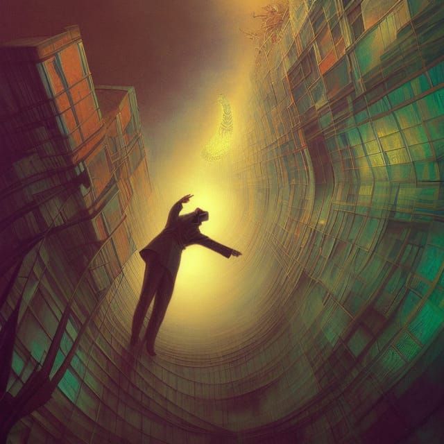 Somnic Freefall - AI Generated Artwork - NightCafe Creator