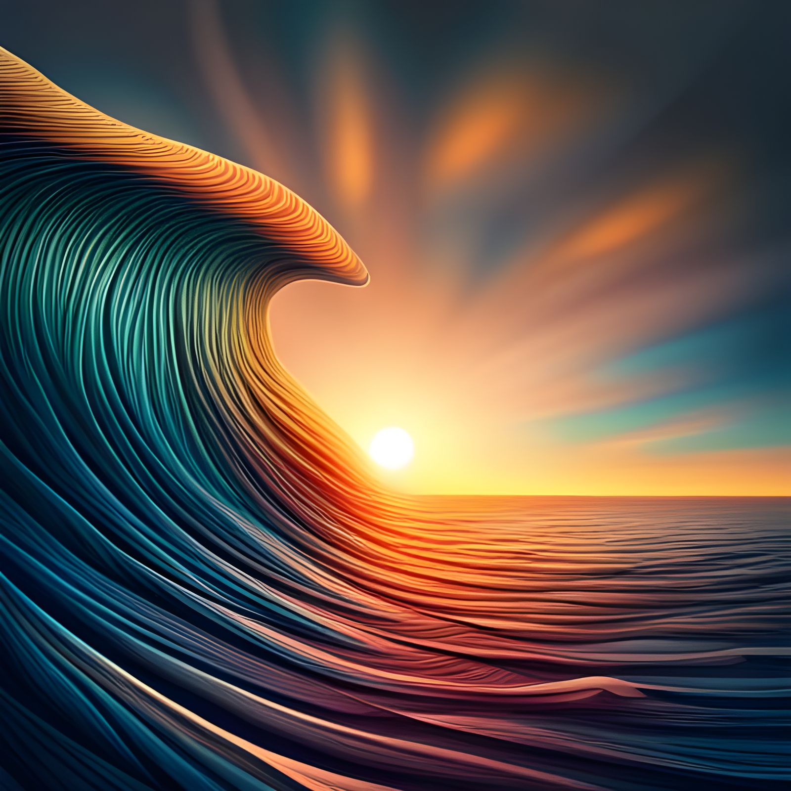 abstract waves 3 - AI Generated Artwork - NightCafe Creator