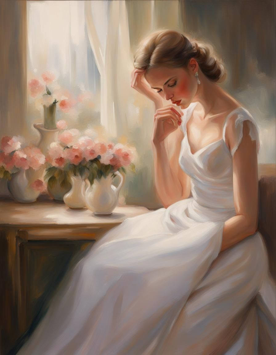 A young bride - AI Generated Artwork - NightCafe Creator