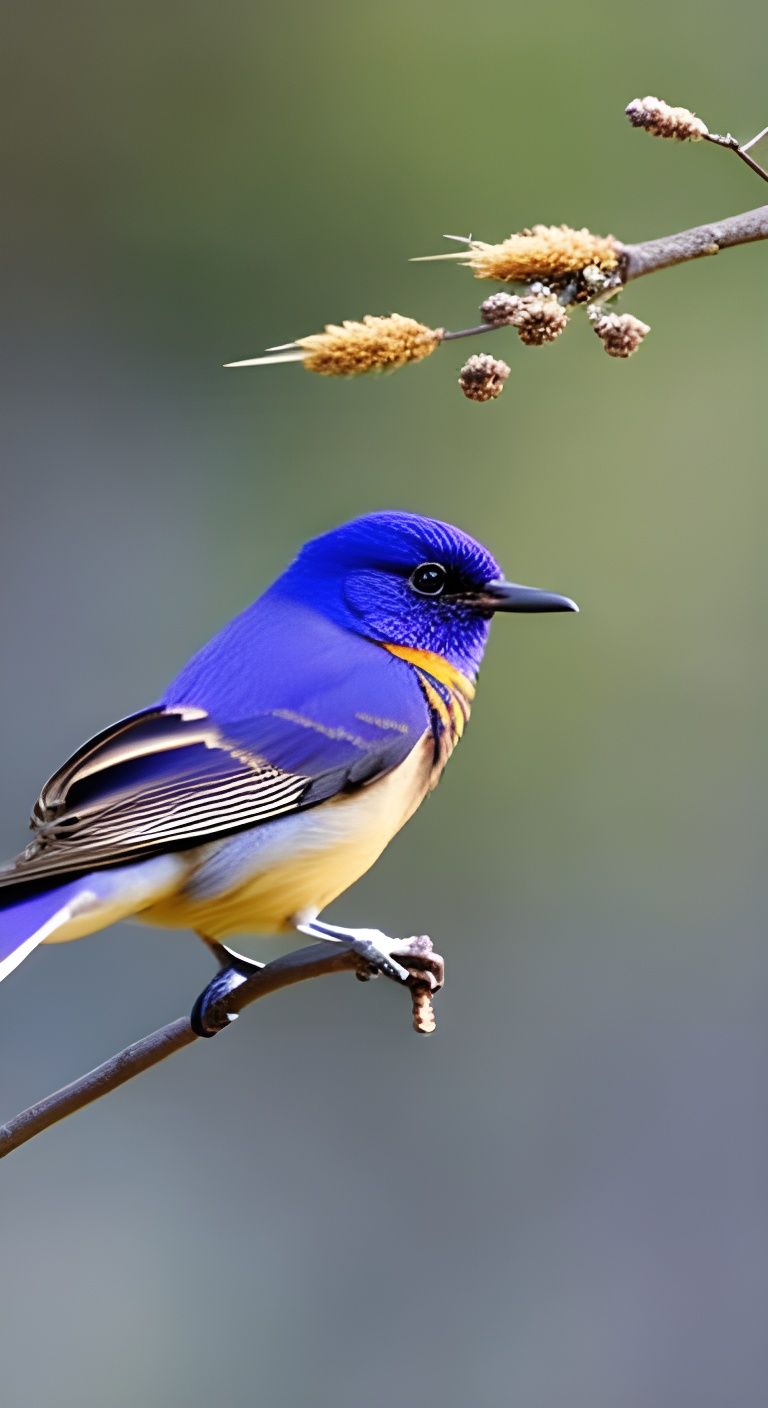 indigo purple Bird, songbird, cute bird, curious little bird, Bird ...