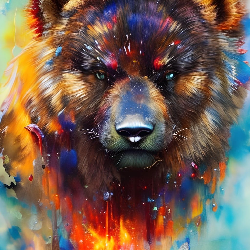 Angry bear - AI Generated Artwork - NightCafe Creator