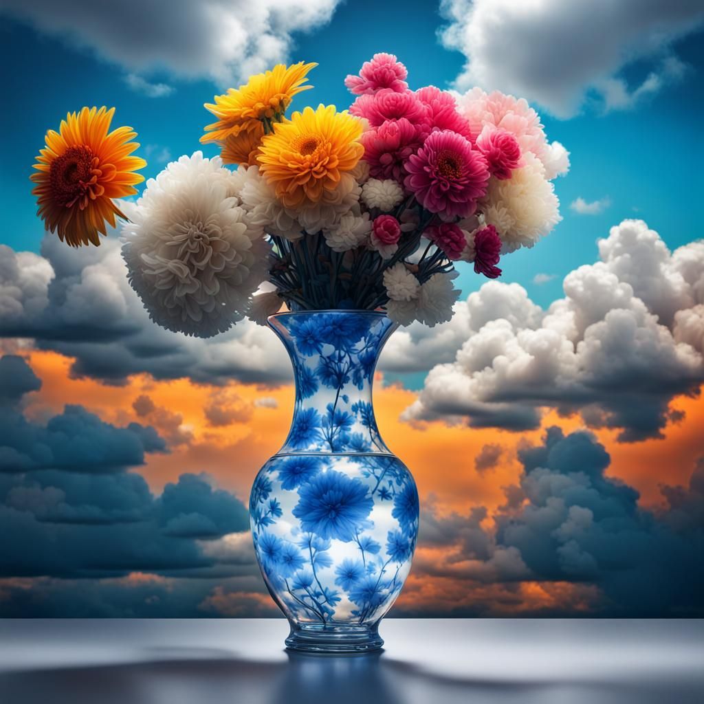 Flowers in a vase… - AI Generated Artwork - NightCafe Creator