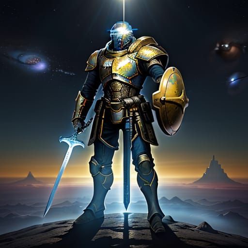 The Esquire of the Space Knight - Space Knight in Heroic Pos...