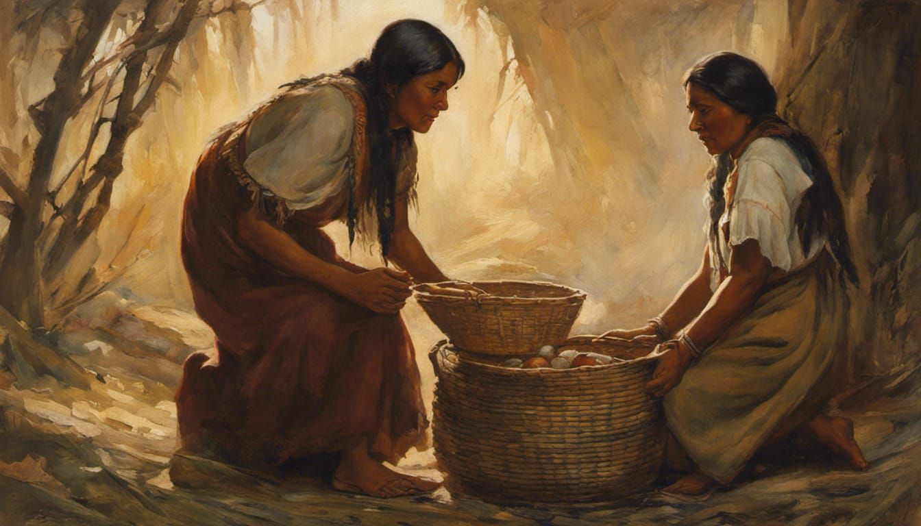 Chronicles of a Native Americans Mono women making baskets 1910 ...
