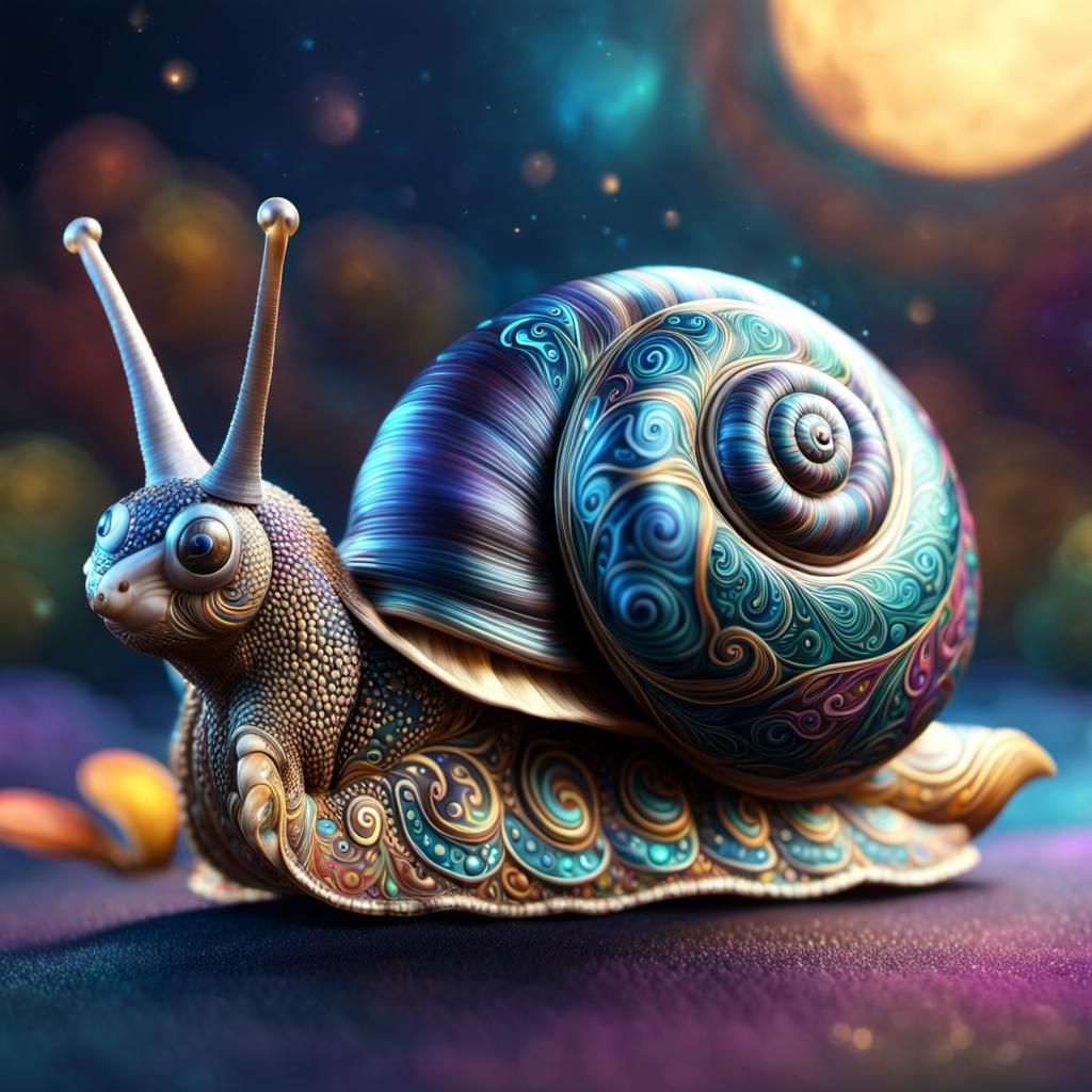 Cute paisly snail - AI Generated Artwork - NightCafe Creator