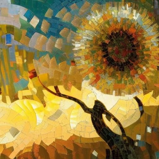 Beautiful rustic mosaic patchwork, abstract, surreal, sharp, focused ...