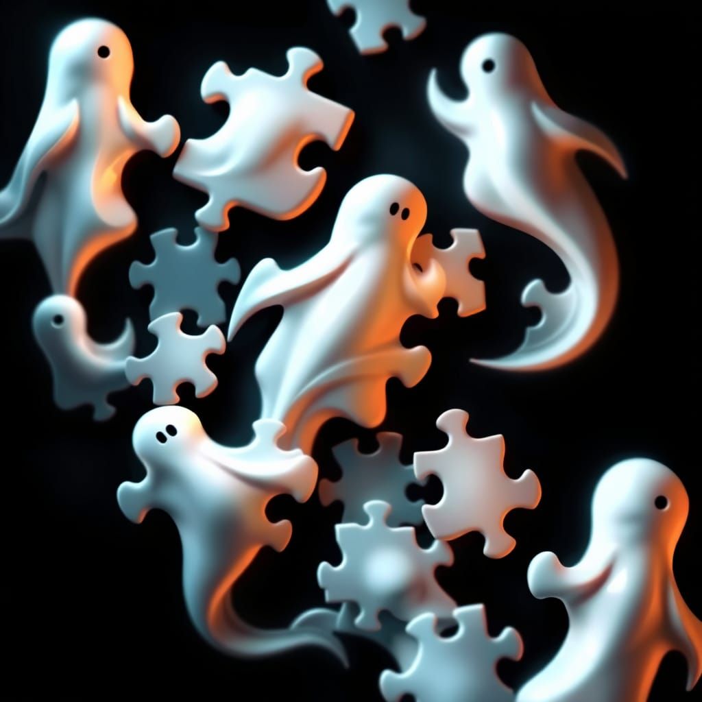 Ghosts Fit Together as a High Definition Puzzle - AI Art