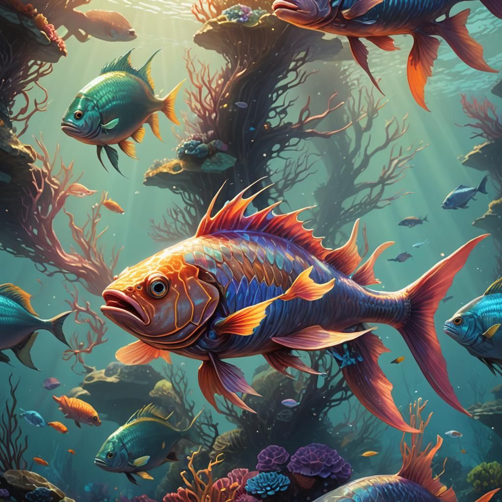 Fae Fish - AI Generated Artwork - NightCafe Creator