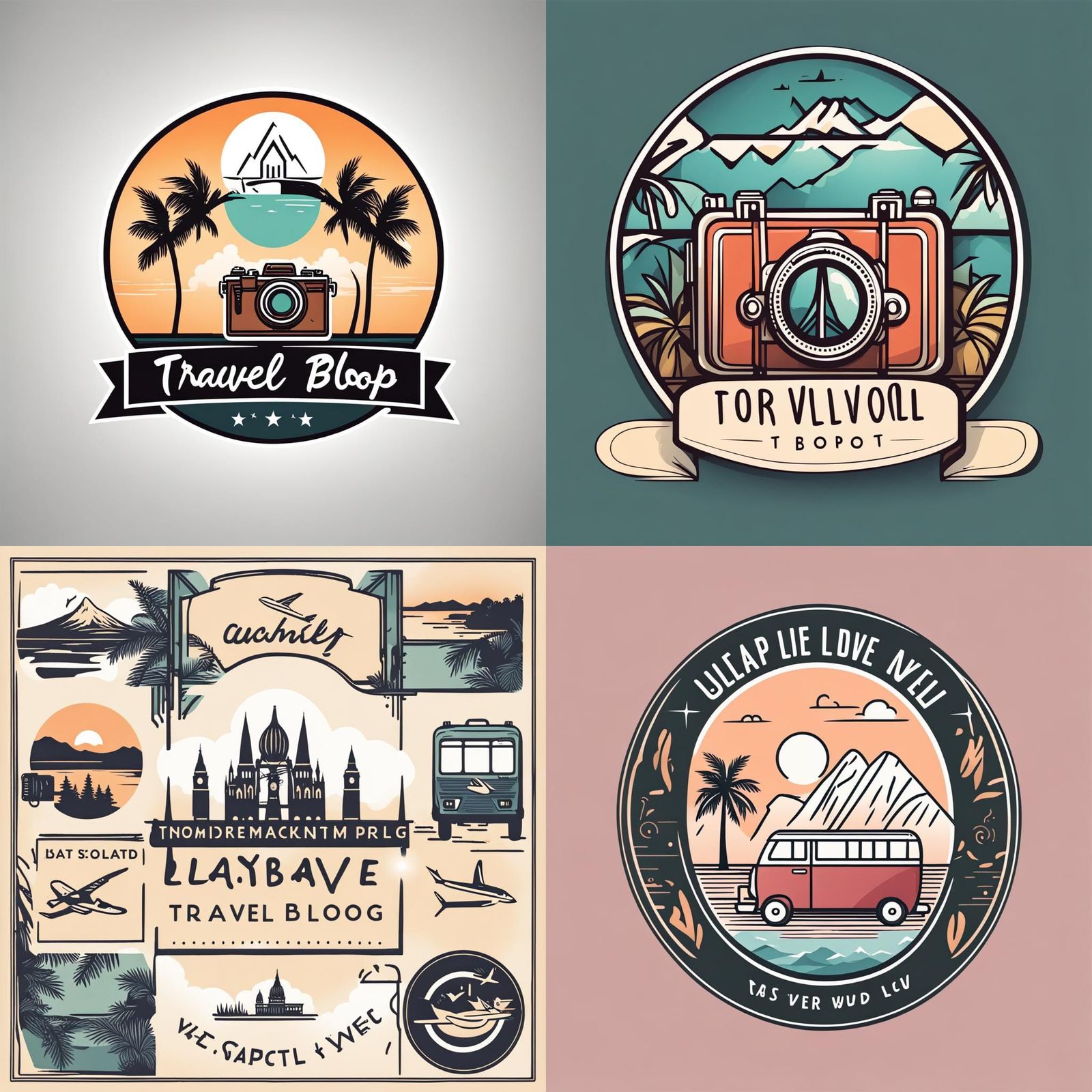 Travel Blog Logo Ideas - AI Generated Artwork - NightCafe Creator