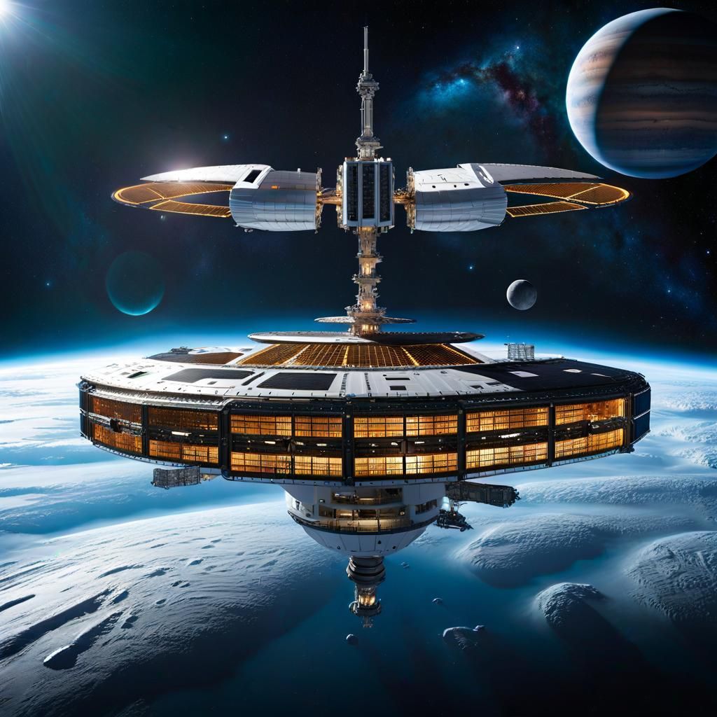 A luxury space station - AI Generated Artwork - NightCafe Creator