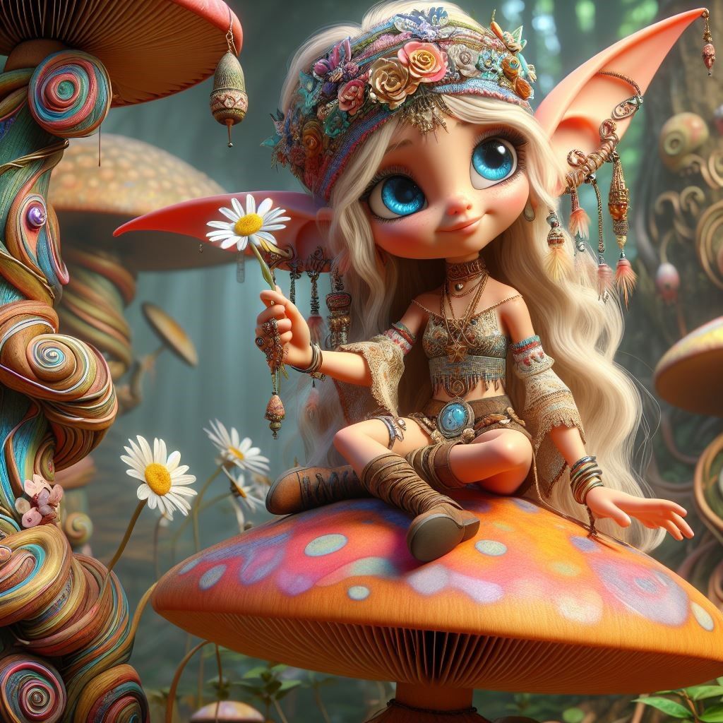 Hippie Elf - AI Generated Artwork - NightCafe Creator