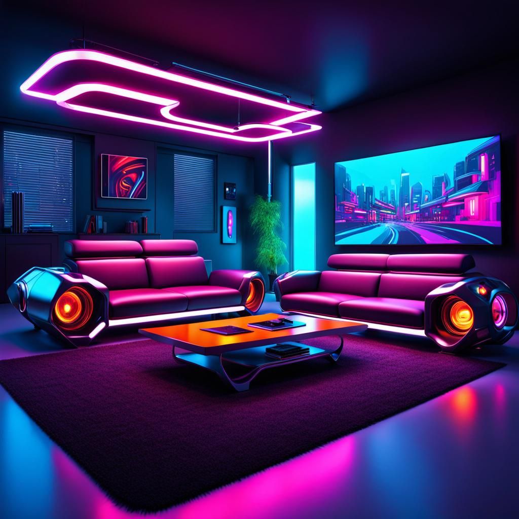 Cyber Room #2 - AI Generated Artwork - NightCafe Creator